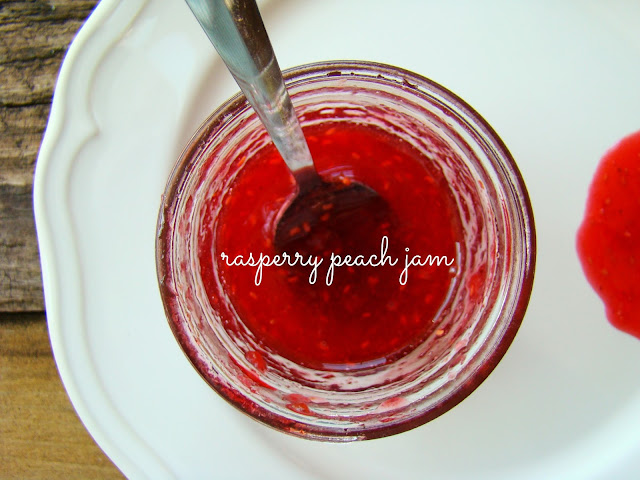 Raspberry peach jam
