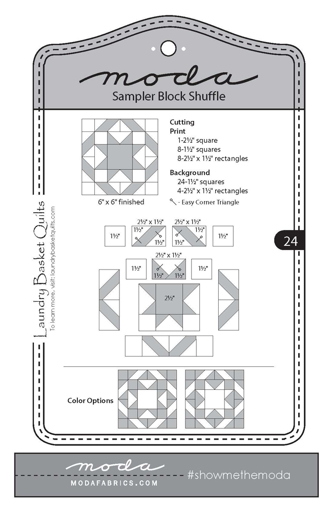 Fort Worth Fabric Studio: Moda Sampler Block Shuffle {Block 24}