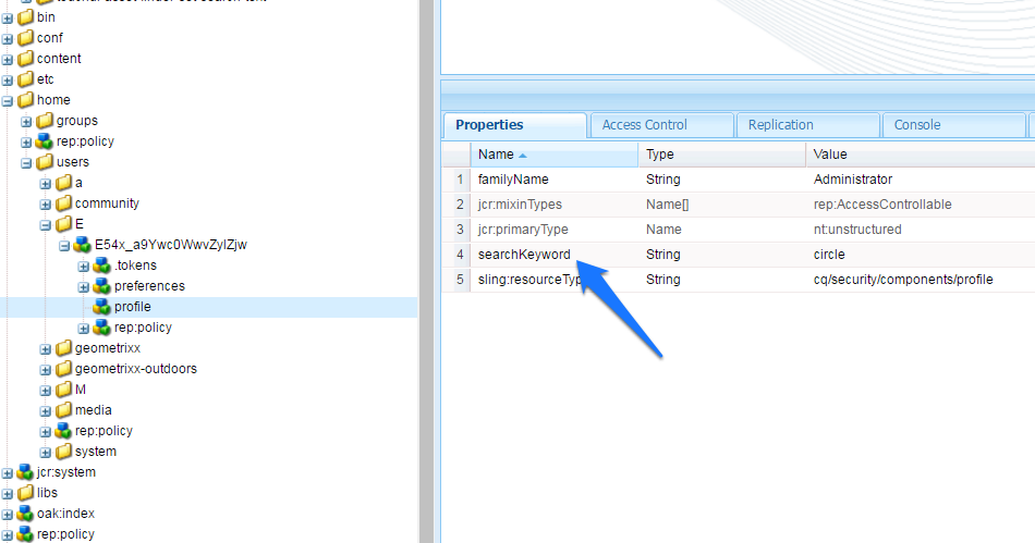 Experiencing Adobe Experience Manager (AEM, CQ): AEM 61 SP1 - TouchUI set User Default Search ...