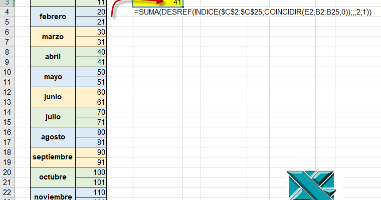 Suma apoyada en celda combinada | EXCEL FORO: Un blog de Excel