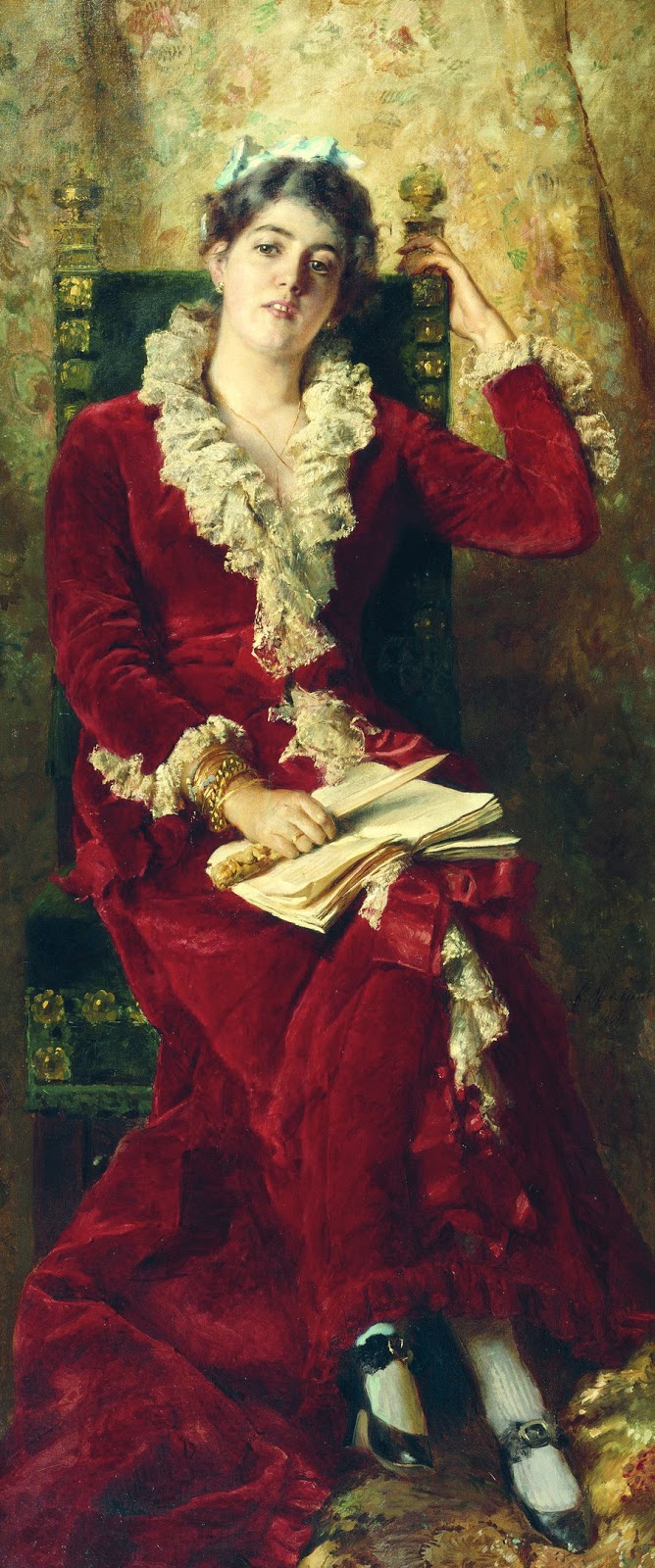 Konstantin MAKOVSKY (1839-1915) | Catherine La Rose ~ The Poet of Painting