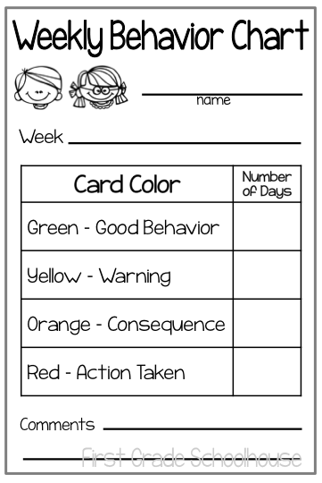 Behavior Charts For Middle School Students
