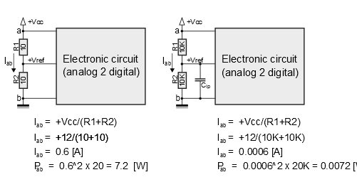 How to design voltage reference by limiting current consumption
