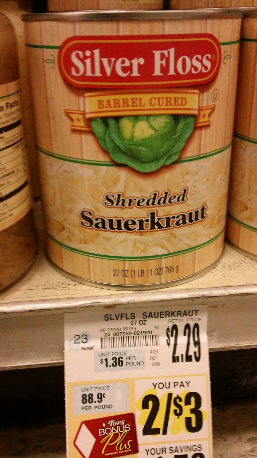 Extreme Couponing Mommy: FREE Silver Floss Sauerkraut at Tops