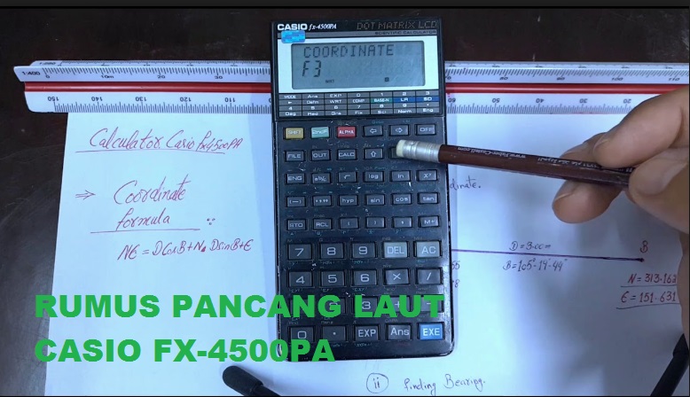 Rumus pancang laut untuk kalkulator casio fx4500pa - SURVEYOR JATIM