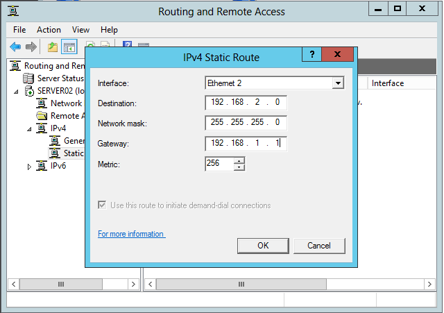 Sử dụng server để định tuyến mạng - Routing server