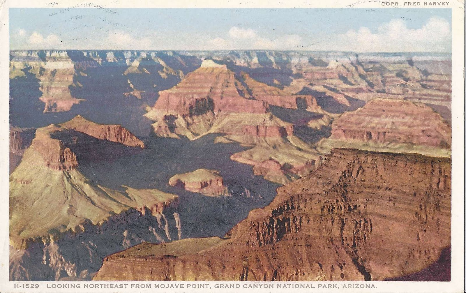 A Journey of Postcards: Vintage view on The Grand Canyon