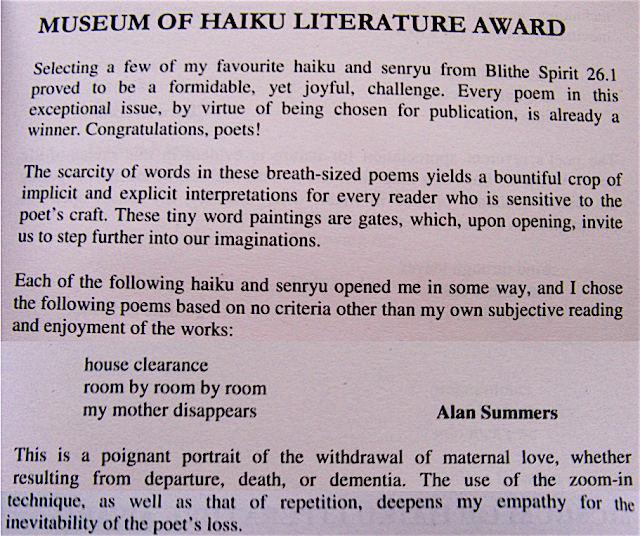 Area 17: Haiku and The Reader as Second Verse by Alan Summers (New ...