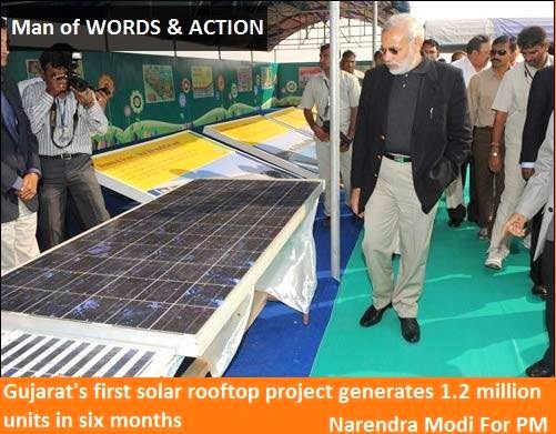 NARENDRA MODI FOR PM: NARENDRA MODI's ROOFTOP SOLAR PROJECT