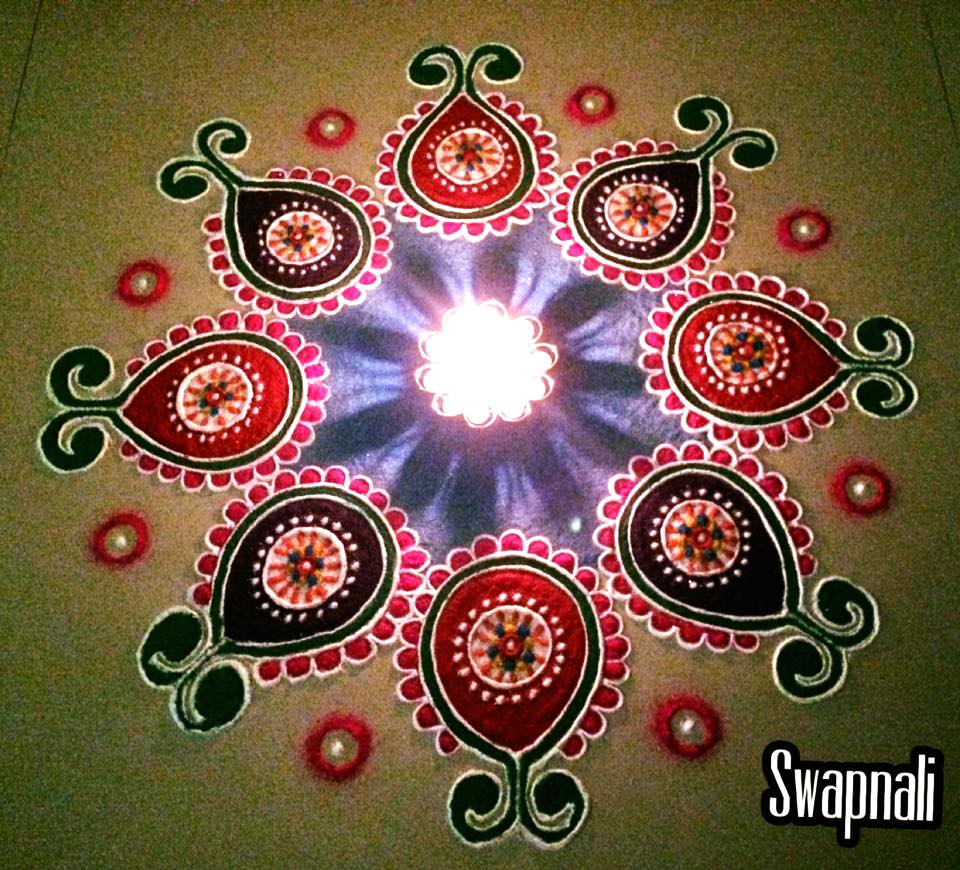 TELUGU WEB WORLD: SWASTIK DESI RANGOLI ART FOR DIWALI FESTIVAL 2017