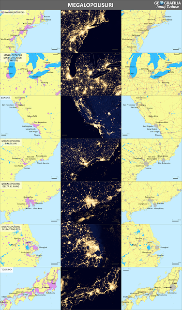 GEOGRAFILIA: Aglomerații urbane, conurbații și megalopolisuri actuale