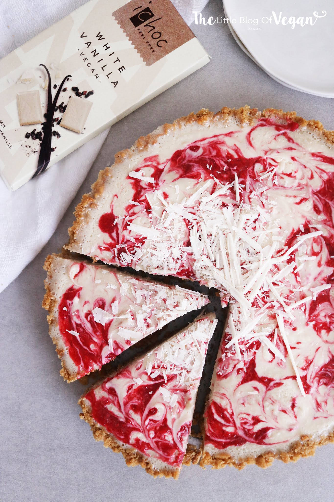 No-bake white chocolate & raspberry tart recipe | Ft iChoc - The Little ...