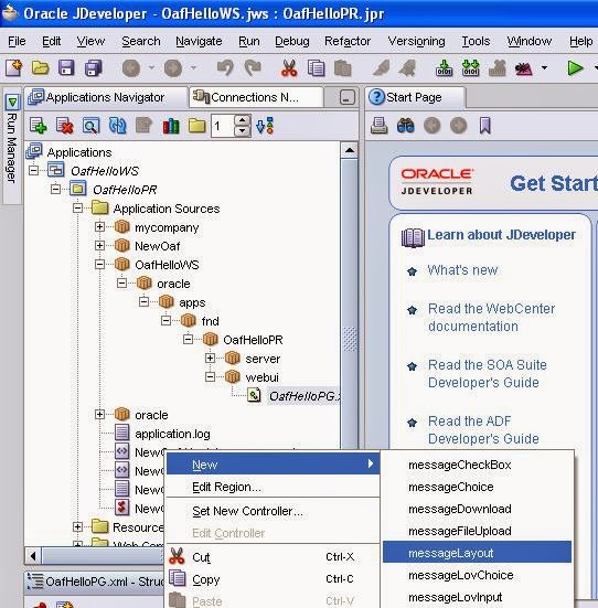 ORACLE TIPS: OAF Hello Page