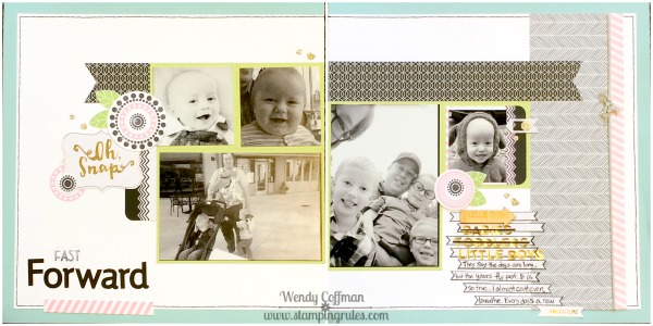 Stamping Rules!: Day 273: Oh Snap Fast Forward Album Retreat Layout
