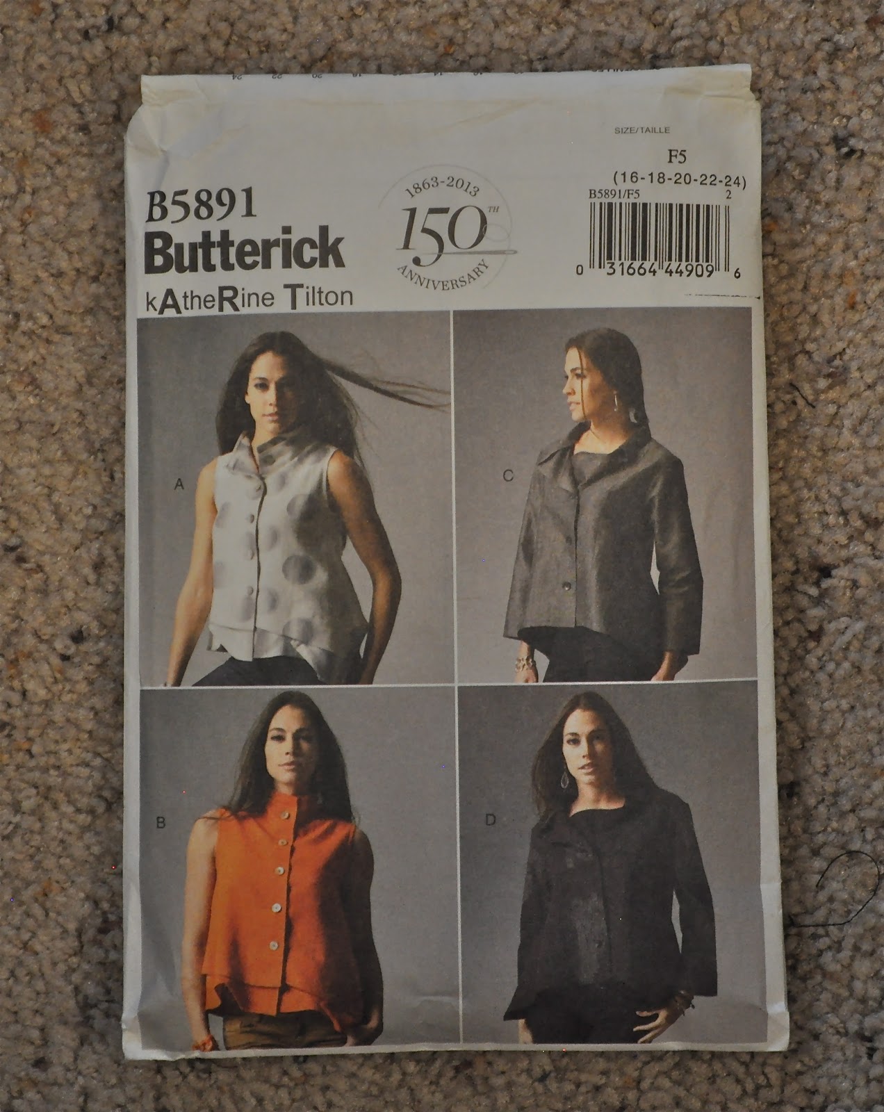 Sew Forth and Conquer: Butterick 5891 Katherine Tilton Top and Jacket