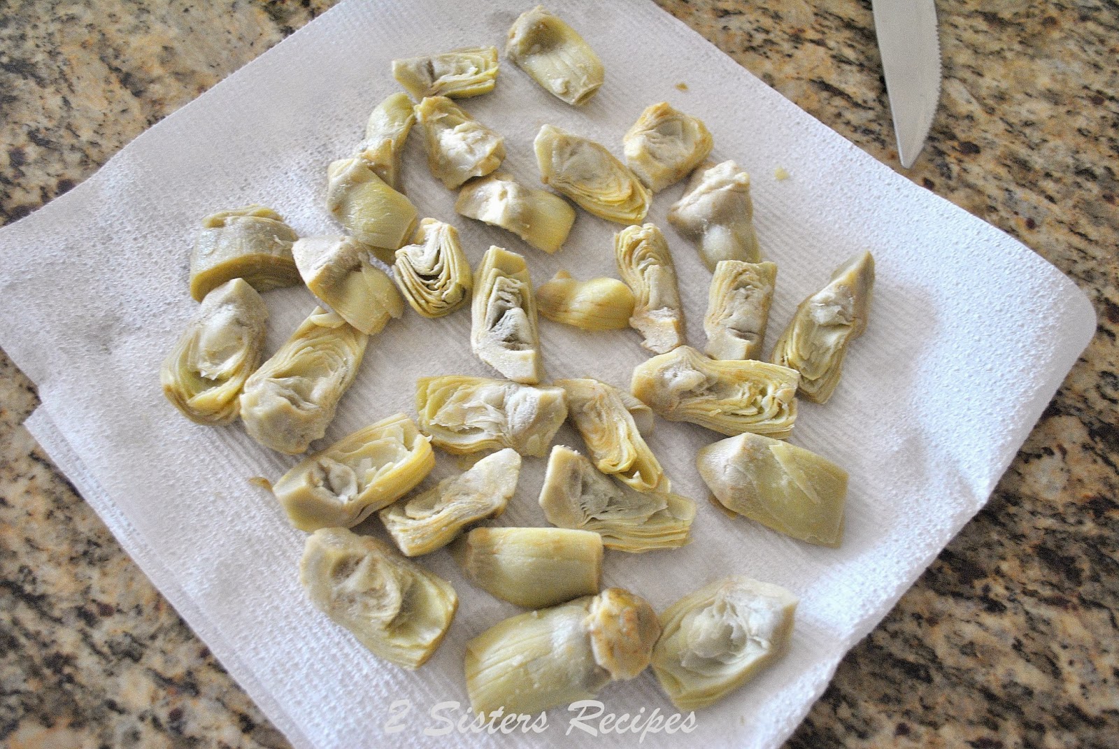 Artichoke Heart Fritters - 2 Sisters Recipes by Anna and Liz