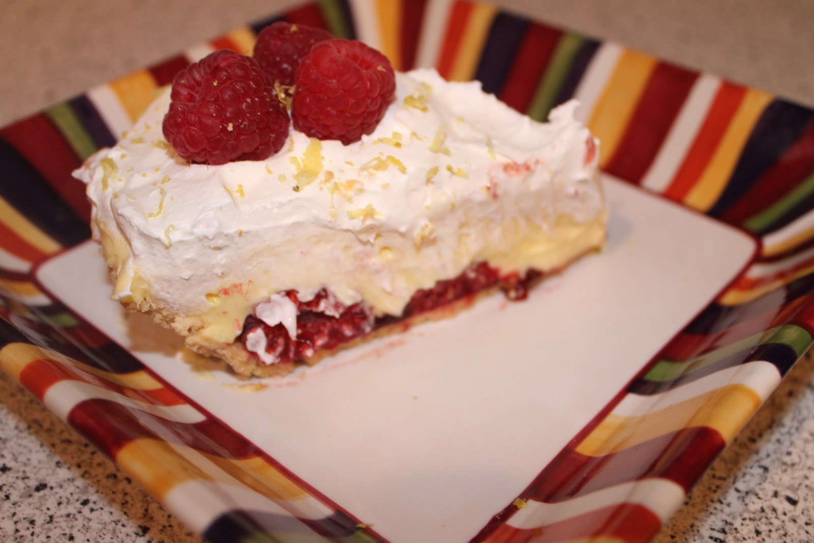 The Pink Dish: Creamy Lemon Raspberry Pie