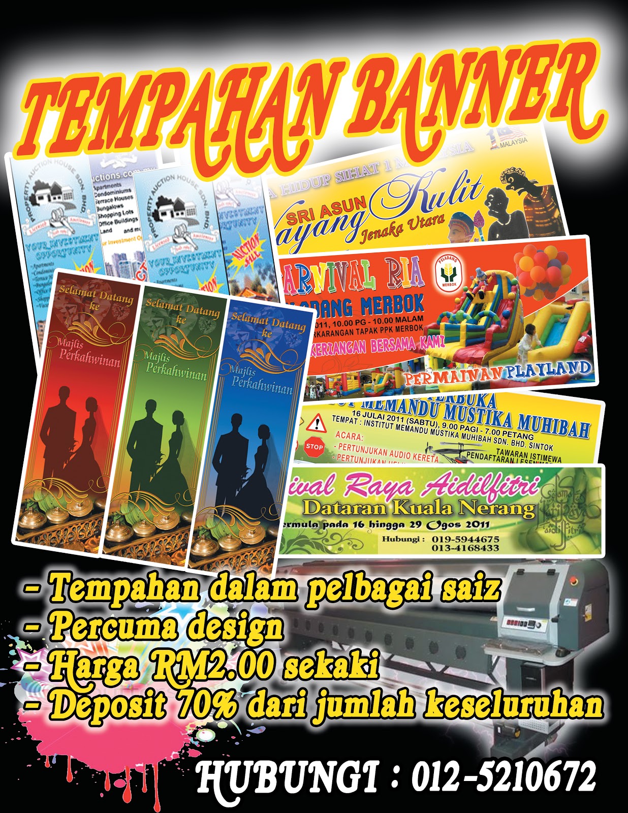 NIR UTARA ENTERPRISE: Perkhidmatan Mencetak Banner