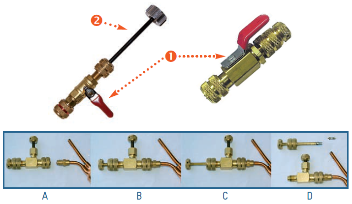 REFRIGERATION TOOLS AND EQUIPMENT -Core removal tools