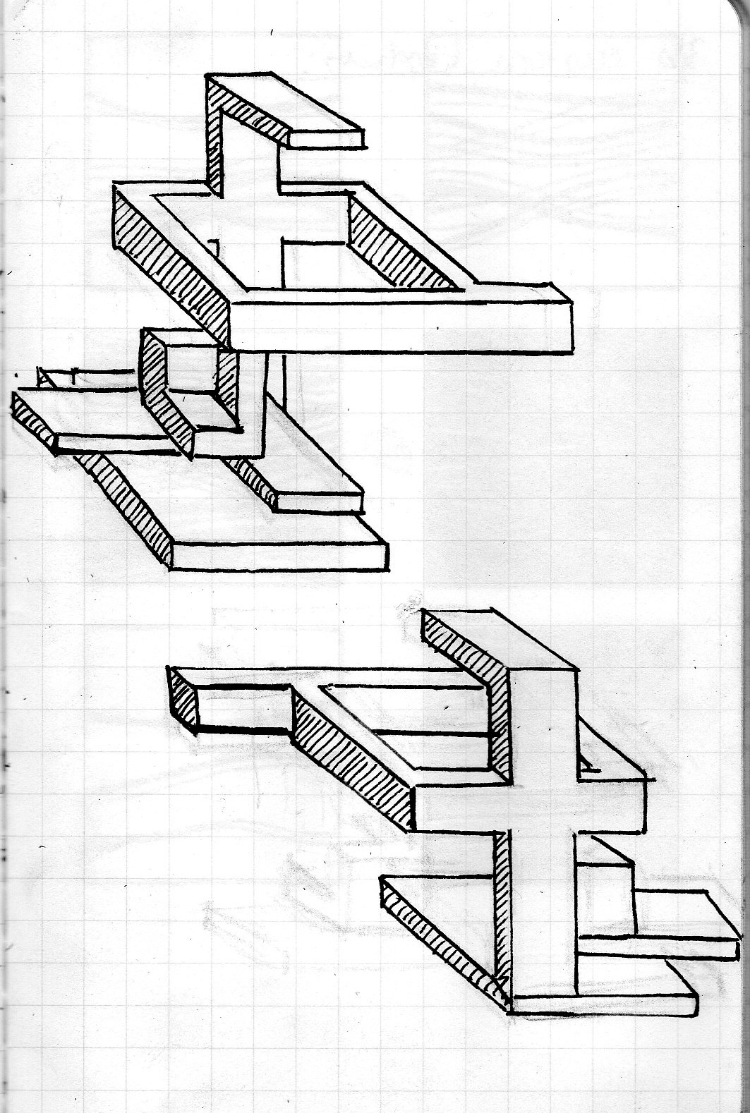 molly's arch1101 blog : 18 Sketch Axonometrics