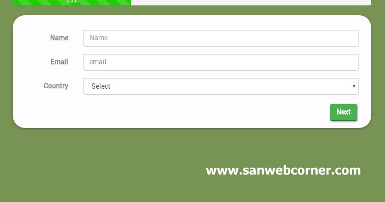 How to create 3(three) step registration form with JavaScript validation