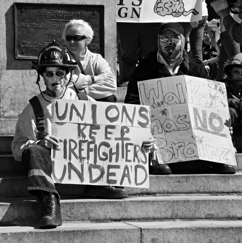Wisconsin Standing Strong: Zombie Protest