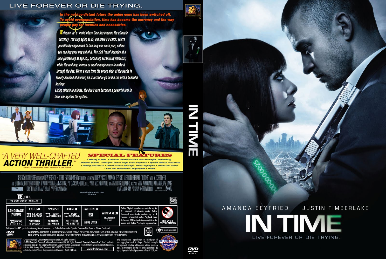 DVD COVERS AND LABELS: In Time dvd cover