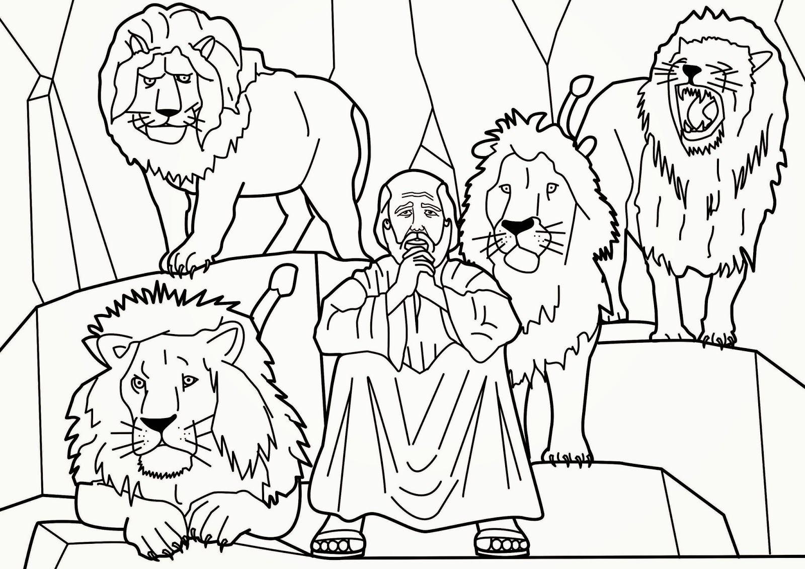 Dibujos Biblicos de Daniel para colorear ~ Dibujos Cristianos Para Colorear