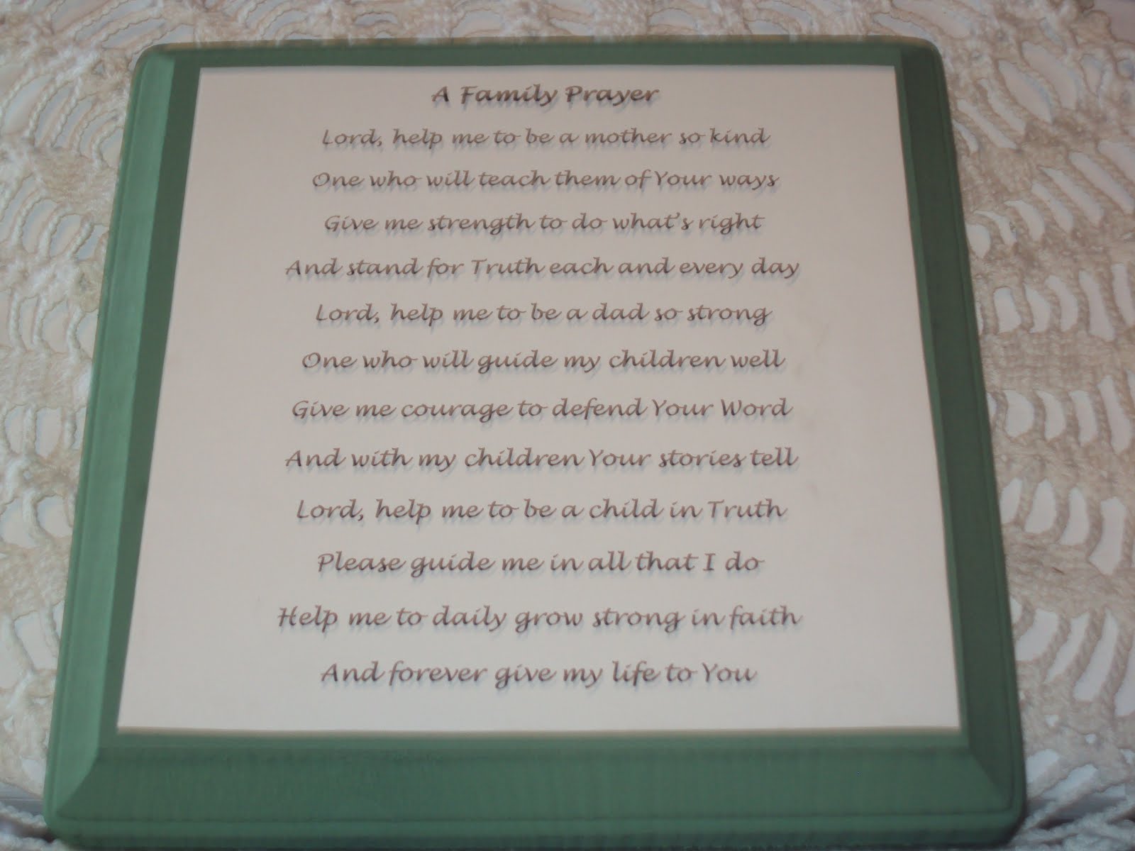 Simple Prayers Wall Plaques (All Glory Is His Writing Ministry): Sample ...