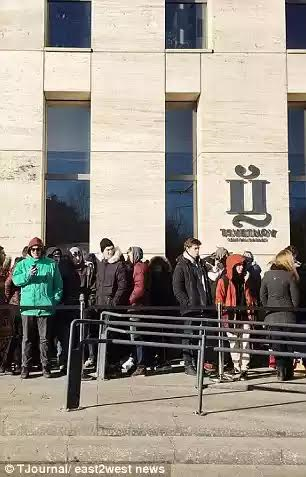 Russians queue for up to three days to get their hands on a pair of ...