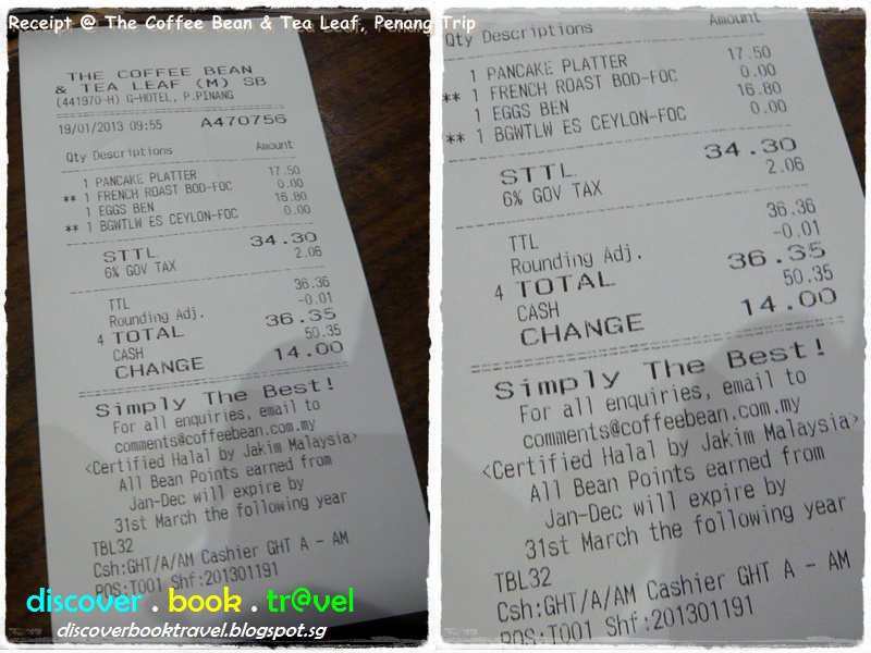 Relaxing Breakfast @ The Coffee Bean & Tea Leaf (G Hotel) - Discover ...