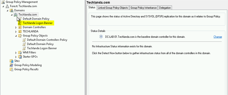 How to configure the Logon Banner on Domain Computers by using Group Policy
