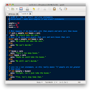 TESTHEAD: Exercise 30: Else And If: Learn Ruby the Hard Way: Practicum