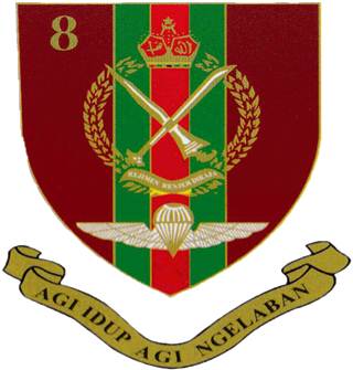 BATALION KE-8 REJIMEN RENJER DIRAJA (PARA): LENCANA DAN LAGU PASUKAN