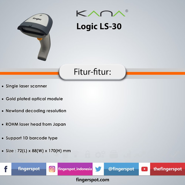 Logic LS-30 - Barcode Scanner Purwokerto - Kabar Absensi