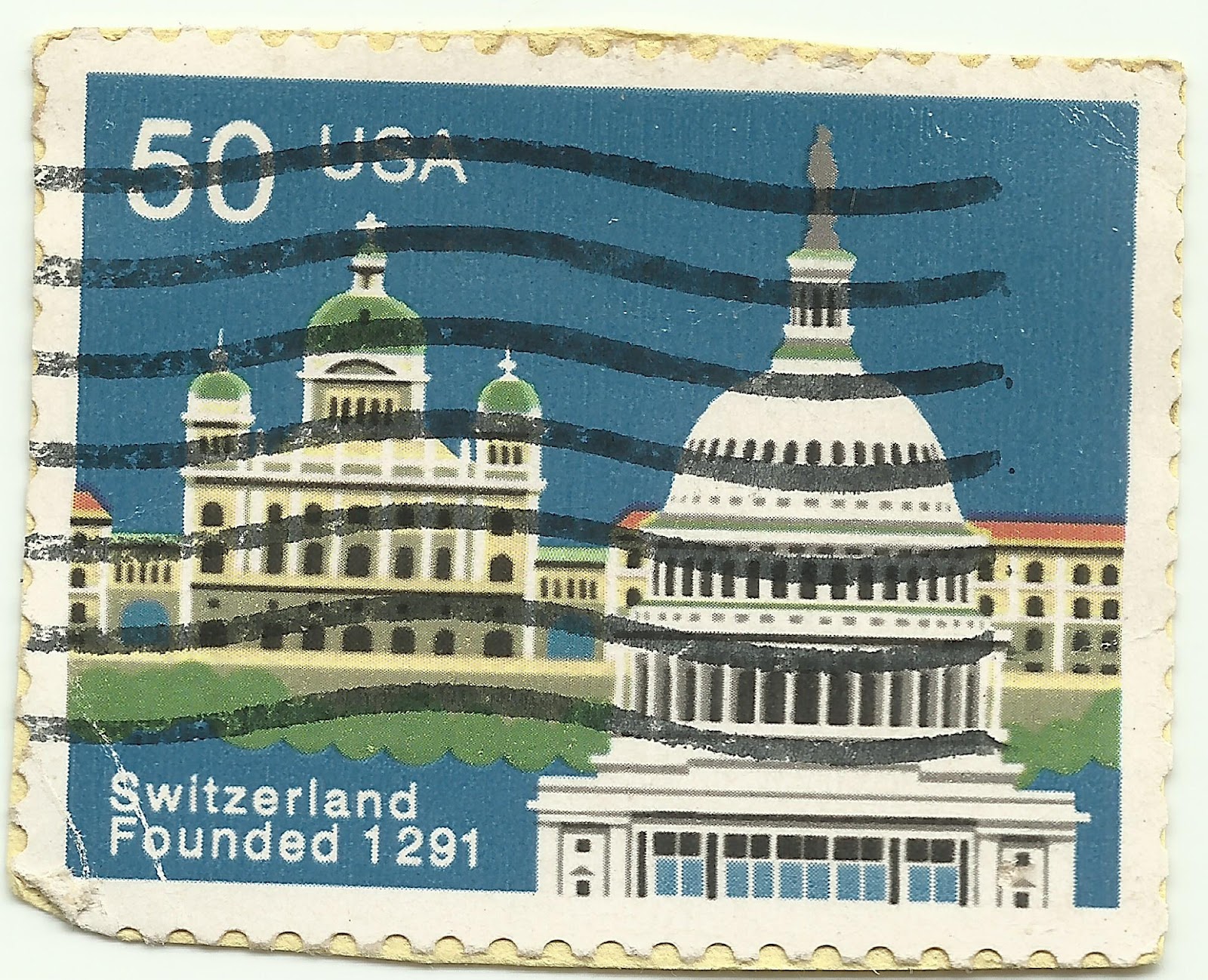 I Am No Stamp Collector: U.S. Stamp: Switzerland Found 1291