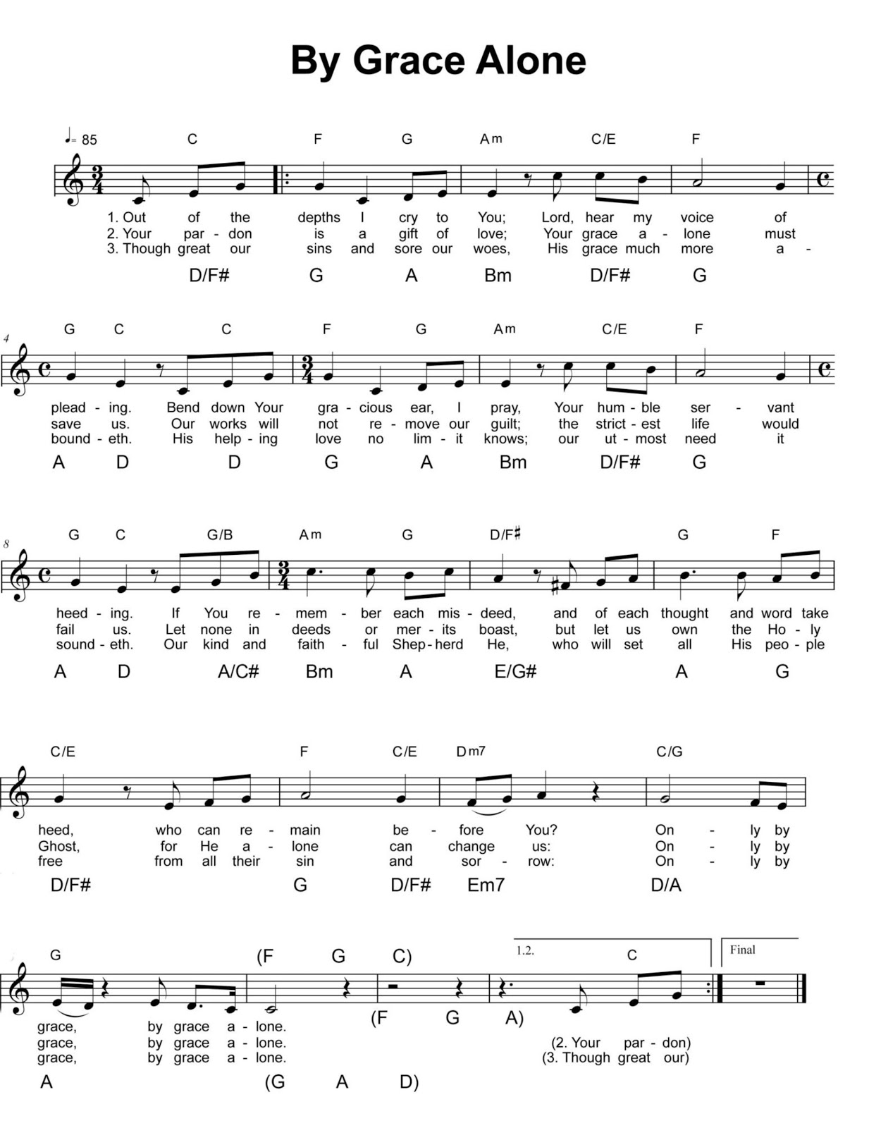 Sunday Singables: "By Grace Alone"