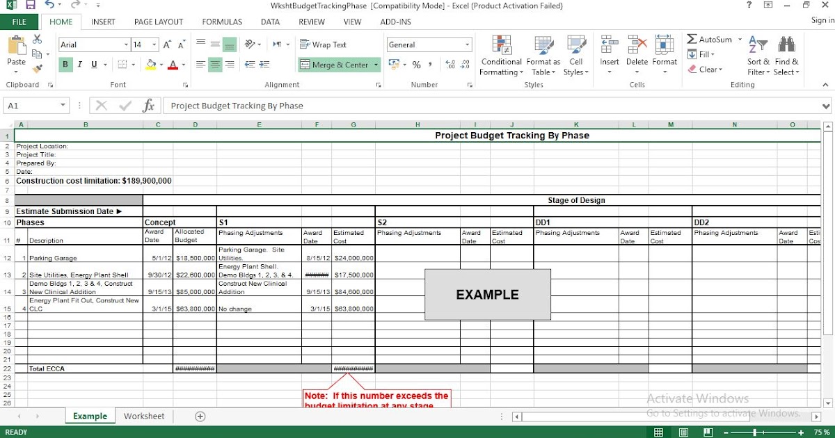 Construction Project Budget Tracking By Phase - Software engineering
