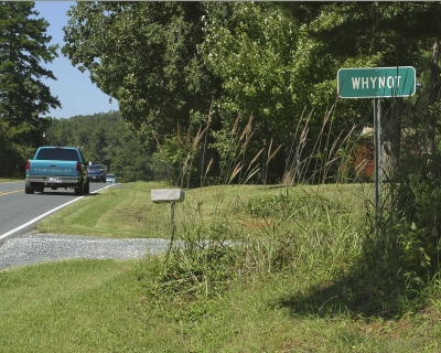 really weird place names: Why, AZ? Whynot, NC?