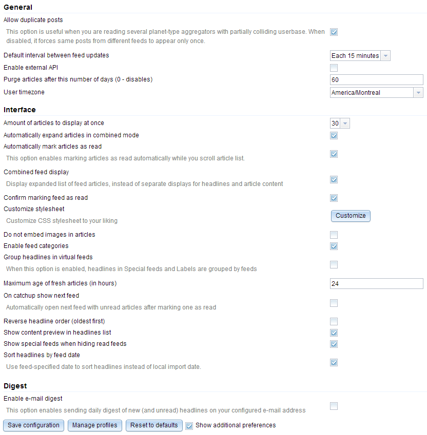 Tiny Tiny RSS as a Google Reader Replacement