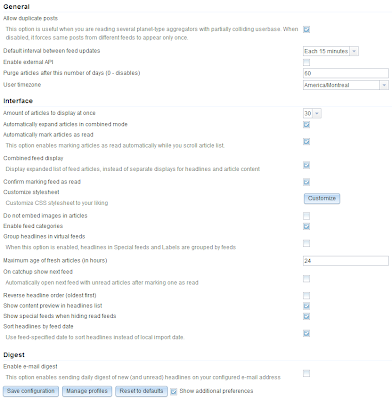 Tiny Tiny RSS as a Google Reader Replacement