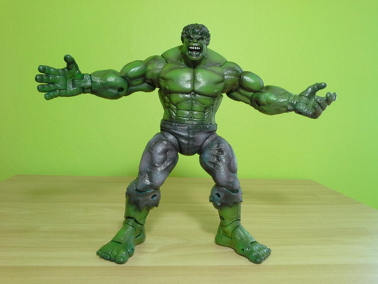 JUST Custom Toy: Repainted Marvel Legends FACE-OFF Hulk (Open Mouth)