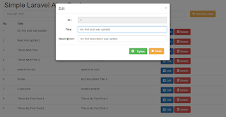 Laravel 5 CRUD using AJAX & Modals + Bootstrap Template in Laravel 5.3 | KODE AJAIB