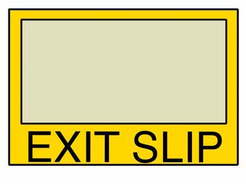 Mrs. Remis' Earth Science Blog - 6th grade: EXIT SLIP