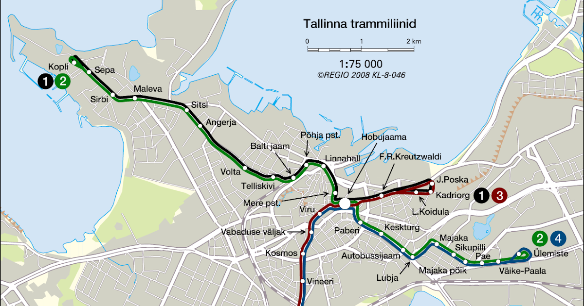 the narrow road to the deep north: Tallinn's public transport map