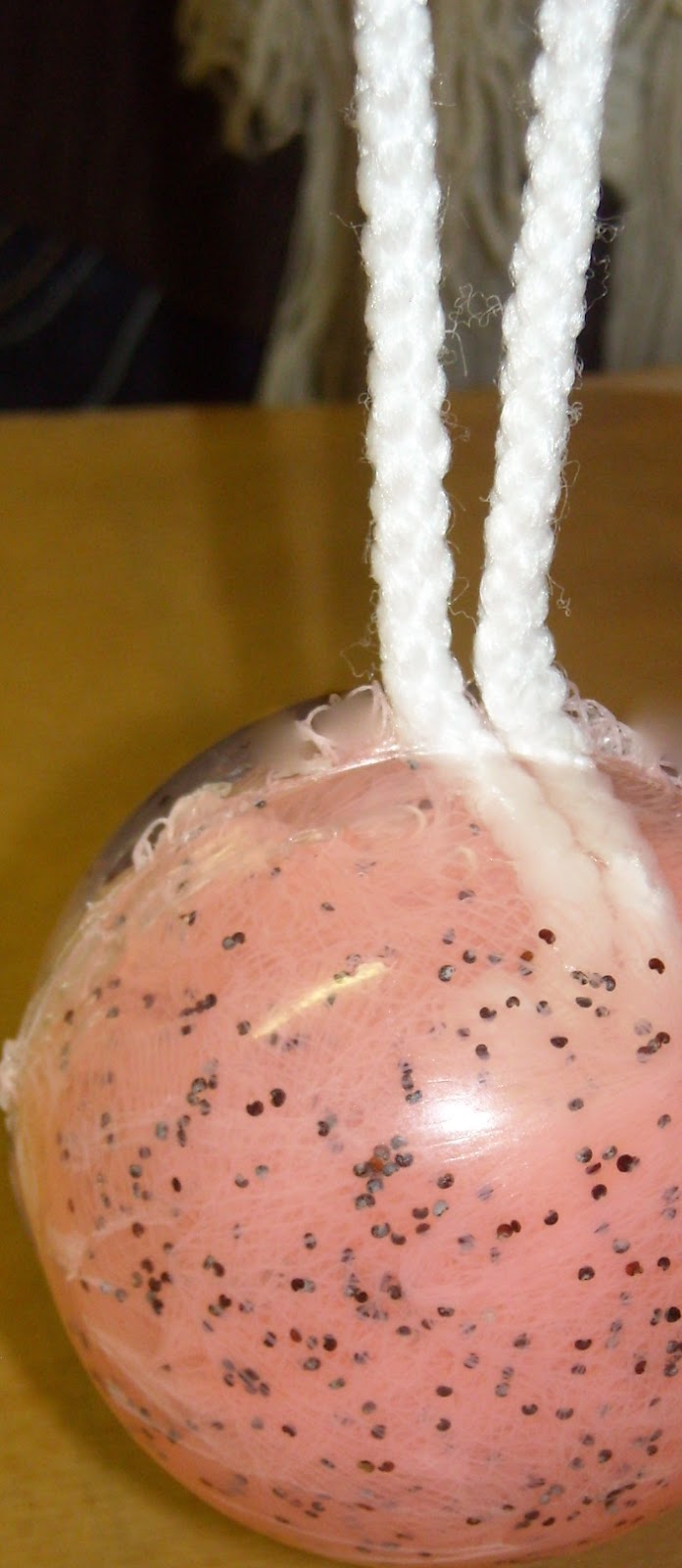 Riverlea Soap: Snowball – a strawberry-scrunchie-soap on a roap!