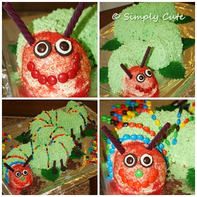 Simply Cute...: Caterpillar Birthday Cake