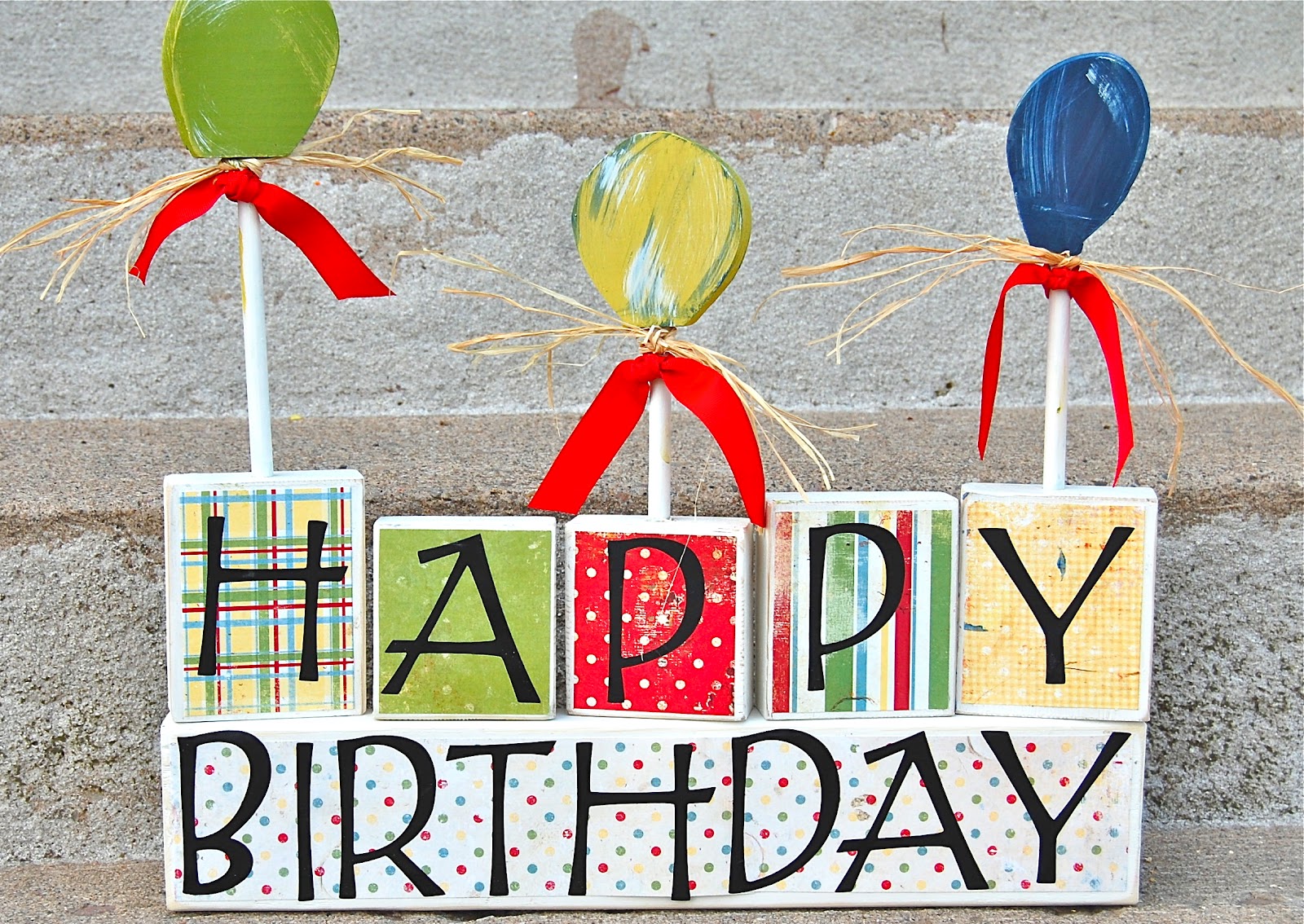 The Polka-Dot Umbrella: Birthday Blocks