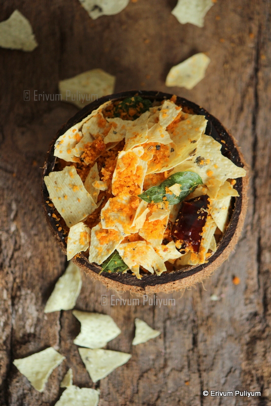 Erivum Puliyum: Pappadam Thoran | Papad Stir Fry (Step by Step Pics)