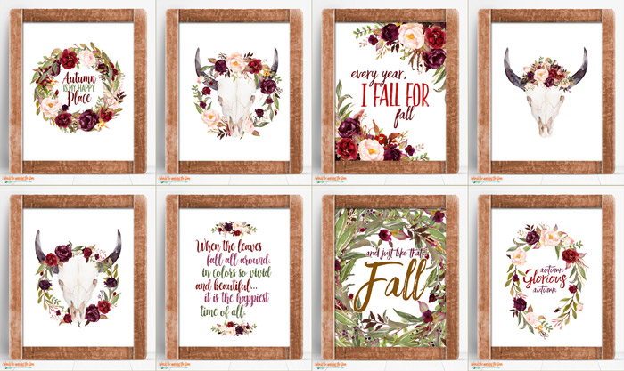 Eight Boho Fall Printables | i should be mopping the floor